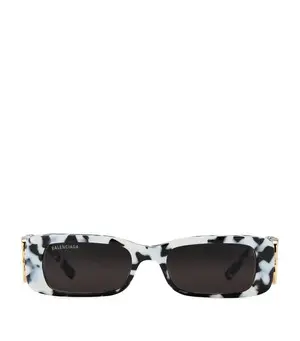 Balenciaga Balenciaga Dynasty Rectangle Sunglasses Beige