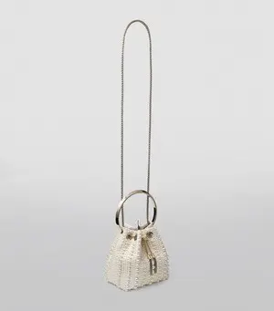 JIMMY CHOO Pearl Bon Bon Top-handle Bag - Ivory