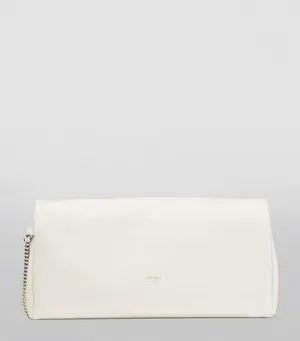 JIMMY CHOO Xandra Leather Clutch - White