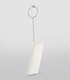 JIMMY CHOO Xandra Leather Clutch - White