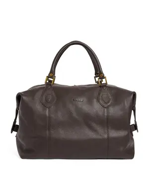 Barbour Leather Explorer Holdall - Brown