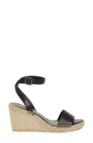 Prada Espadrille Wedge Sandal - Nero