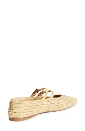 Prada Raffia Mary Jane Flat - Naturale