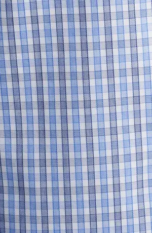 UNTUCKIT Durif Check Wrinkle Free Cotton Button-up Shirt - Blue