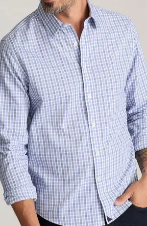 UNTUCKIT Durif Check Wrinkle Free Cotton Button-up Shirt