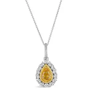 ANNA ZUCKERMAN Sunny Isles Pendant Necklace - Canary Yellow Crystalline