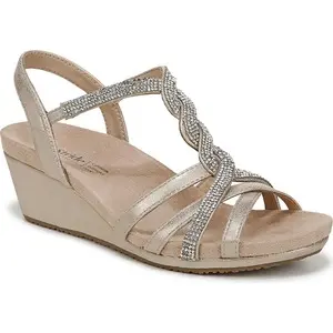 LIFESTRIDE Miami Slingback Wedge Sandal - Platino