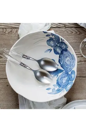 VIETRI Camellia Shallow Serving Bowl