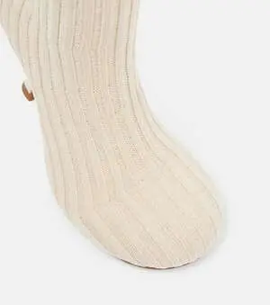 Amina Muaddi Veneda 95 Knee-high Sock Boots