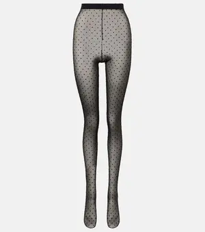 Wardrobe.NYC Polka-dot Tights - Black