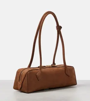 Alaïa Le Teckel Medium Suede Shoulder Bag - Brown