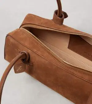 Alaïa Le Teckel Medium Suede Shoulder Bag - Brown