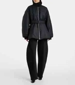 Alaïa Belted Cotton-blend Jacket