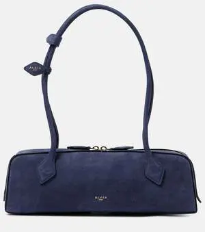 Alaïa Le Teckel Suede Shoulder Bag - Blue