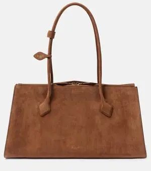 Alaïa Le Teckel Suede Tote Bag - Brown