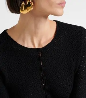 Saint Laurent Wool-blend Crochet Minidress