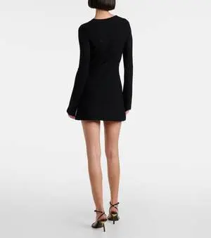 Saint Laurent Wool-blend Crochet Minidress