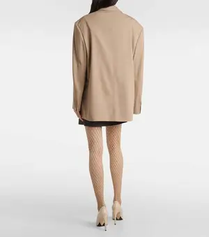 Wardrobe.NYC X Rhw Web Wool-blend Tights