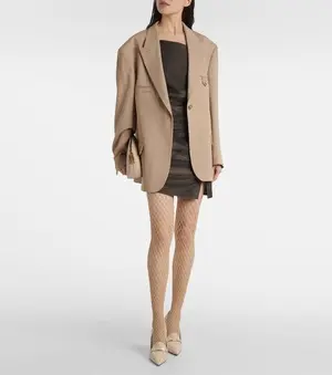 Wardrobe.NYC X Rhw Web Wool-blend Tights