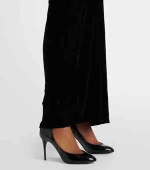Alaïa Ruched Velvet Midi Dress