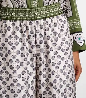 La DoubleJ Printed Silk Twill Palazzo Pants - Multicoloured