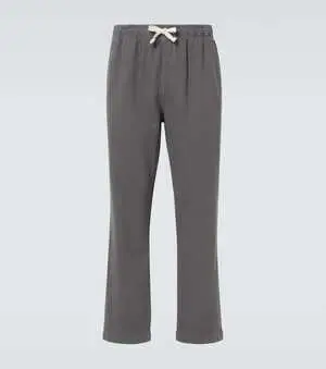 FRAME Cotton Straight Leg Pants - Grey