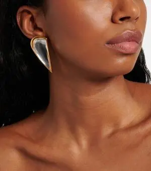 Alaïa Demi-cour Bombe Earrings In And Resin