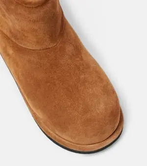 Amina Muaddi Heidi Shearling-lined Suede Ankle Boots