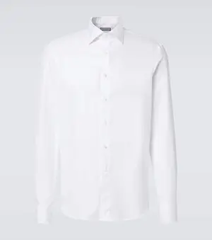 Canali Cotton Poplin Shirt - White