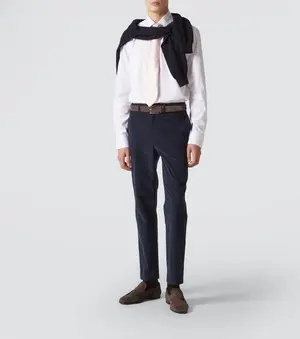 Canali Cotton Poplin Shirt - White