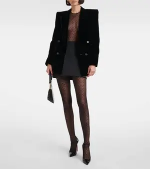 Wardrobe.NYC Polka-dot Sheer Bodysuit