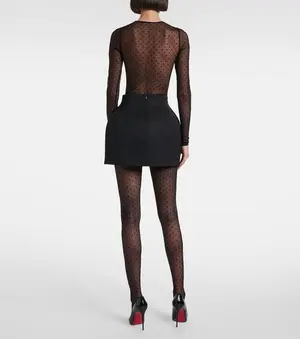 Wardrobe.NYC Polka-dot Sheer Bodysuit