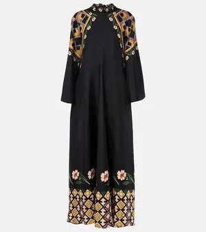 La DoubleJ Magnifico Printed Silk Twill Maxi Dress