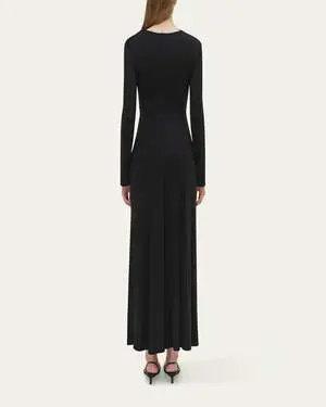 Simkhai Ferrera Ruched Midi Dress - Black