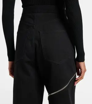Alaïa Spiral Wide-leg Pants - Black