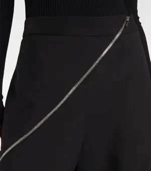 Alaïa Spiral Cotton Wide-leg Pants - Black