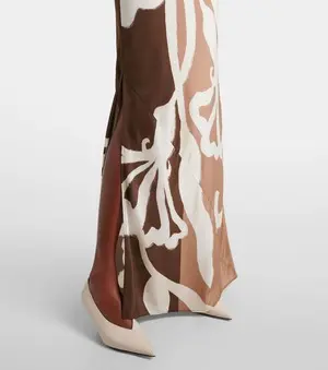 SIR. Floral Printed Silk Maxi Dress
