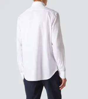 Canali Cotton Poplin Shirt - White