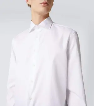 Canali Cotton Poplin Shirt - White