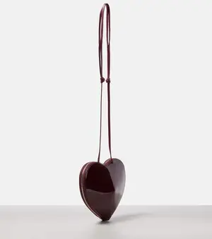 Alaïa Le Coeur Patent Leather Crossbody Bag - Burgundy