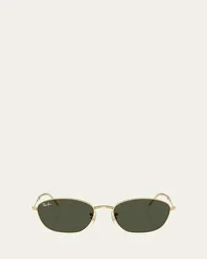 Ray-ban Ray-Ban Irregular Sunglasses Gold Frame/black Lense