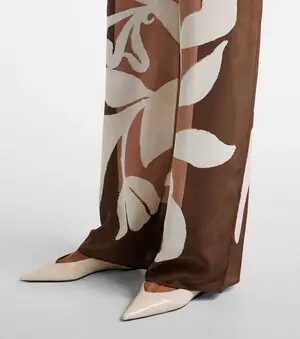 SIR. Portia Printed Wide-leg Pants - Brown