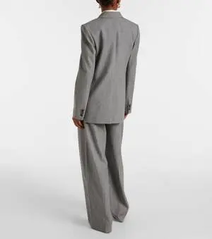 Vince Double-breasted Wool-blend Twill Blazer
