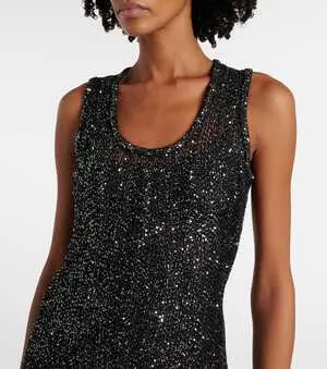 Alaïa Sequined Minidress - Black