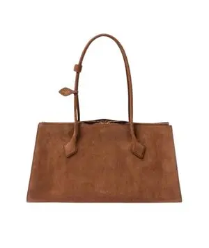 Alaïa Le Teckel Suede Tote Bag - Brown