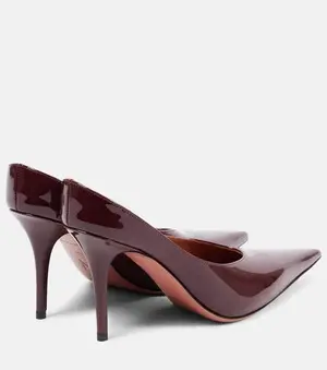 Amina Muaddi Anok 90 Patent Leather Mules
