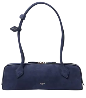 Alaïa Le Teckel Suede Shoulder Bag Blue