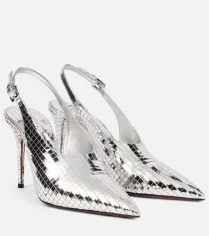 Alaïa Mirrored Leather Slingback Pumps
