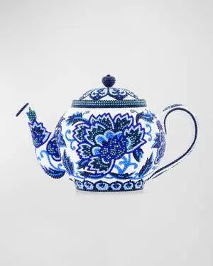 Judith Leiber Judith Leiber Couture Teapot Minaudiere - Silver Cobalt/multi