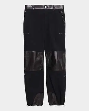 Helmut Lang Helmut Lang Work Pants With Leather Patches - Blk